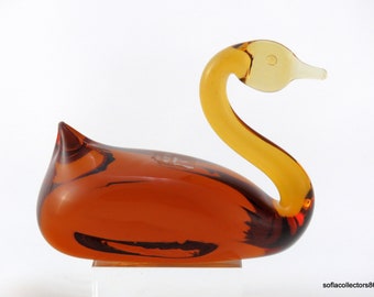 Viking Glass Swan - Etsy