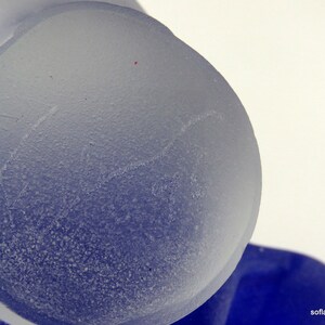 Stephen Fellerman Woman / Man Head in Blue Hat Art Glass Paperweight Ca ...