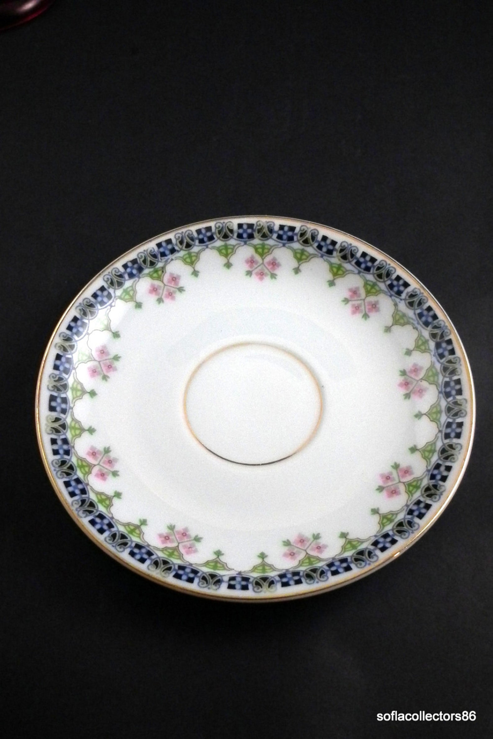 Epiag Fischer & Mieg 6154 St Regis Pattern Flat Cup and Saucer - Etsy