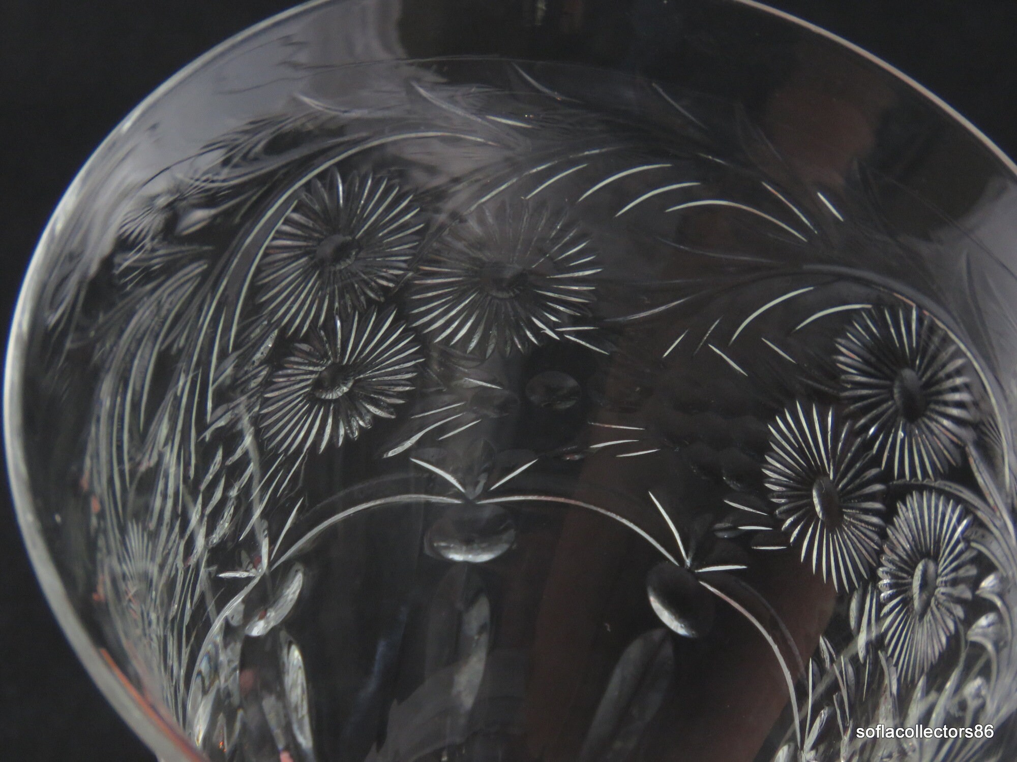 Webb Corbett Crystal Water or Wine Goblets / Glasses Daisy | Etsy