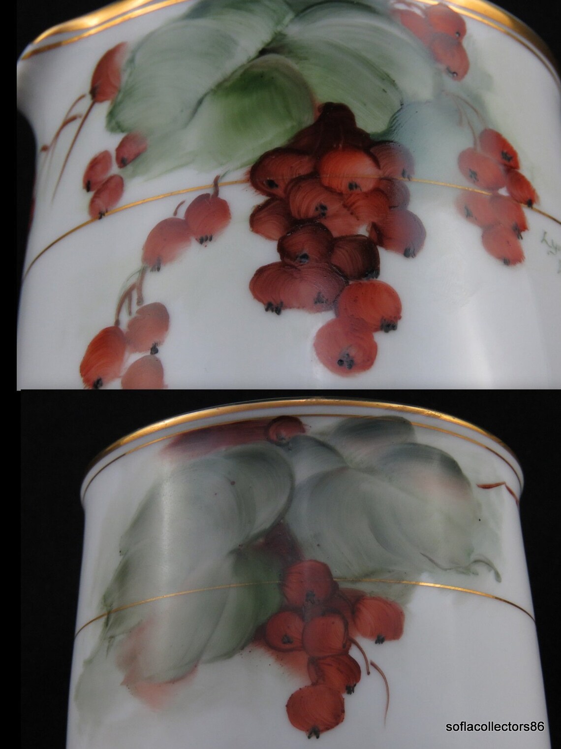 Brentwood Essence Pattern Cream & Sugar Set Hand Painted by | Etsy