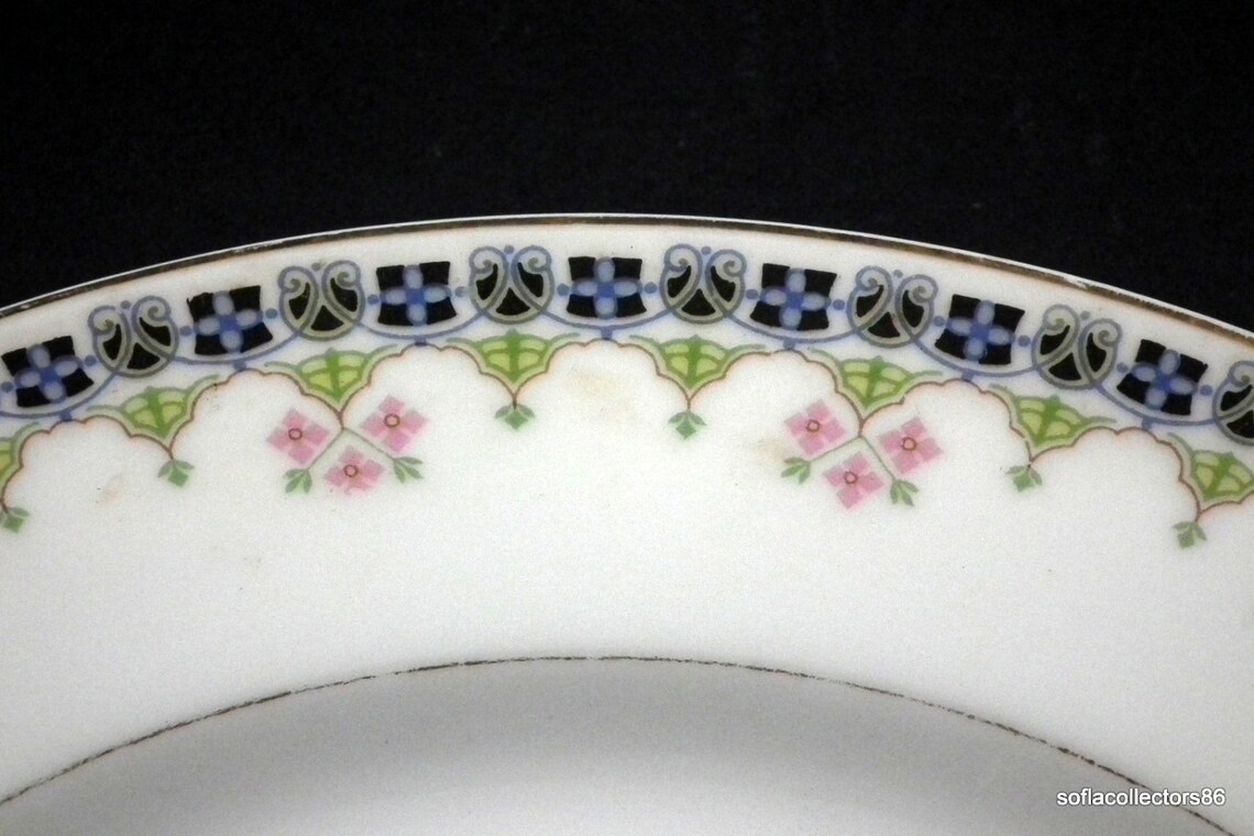 Epiag Fischer & Mieg St Regis Pattern 3 Piece China Dinnerware | Etsy