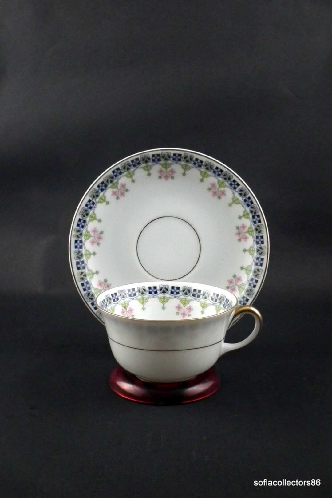 Epiag Fischer & Mieg 6154 St Regis Pattern Flat Cup and Saucer Set ...