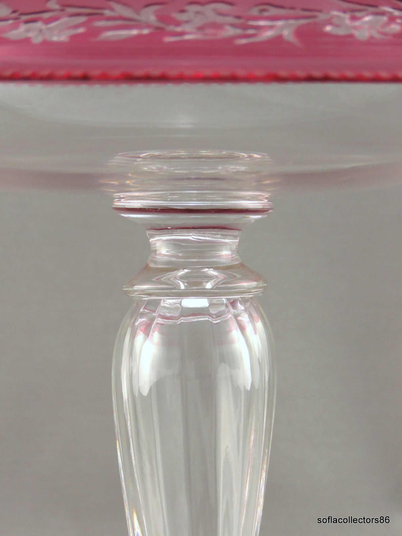 Carder Steuben 3303 Compote Gold Ruby Over Crystal W Lily Etch - Etsy