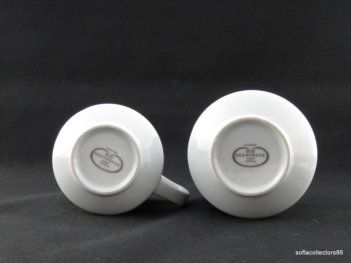 Brentwood Essence Pattern Cream & Sugar Set Hand Painted by | Etsy