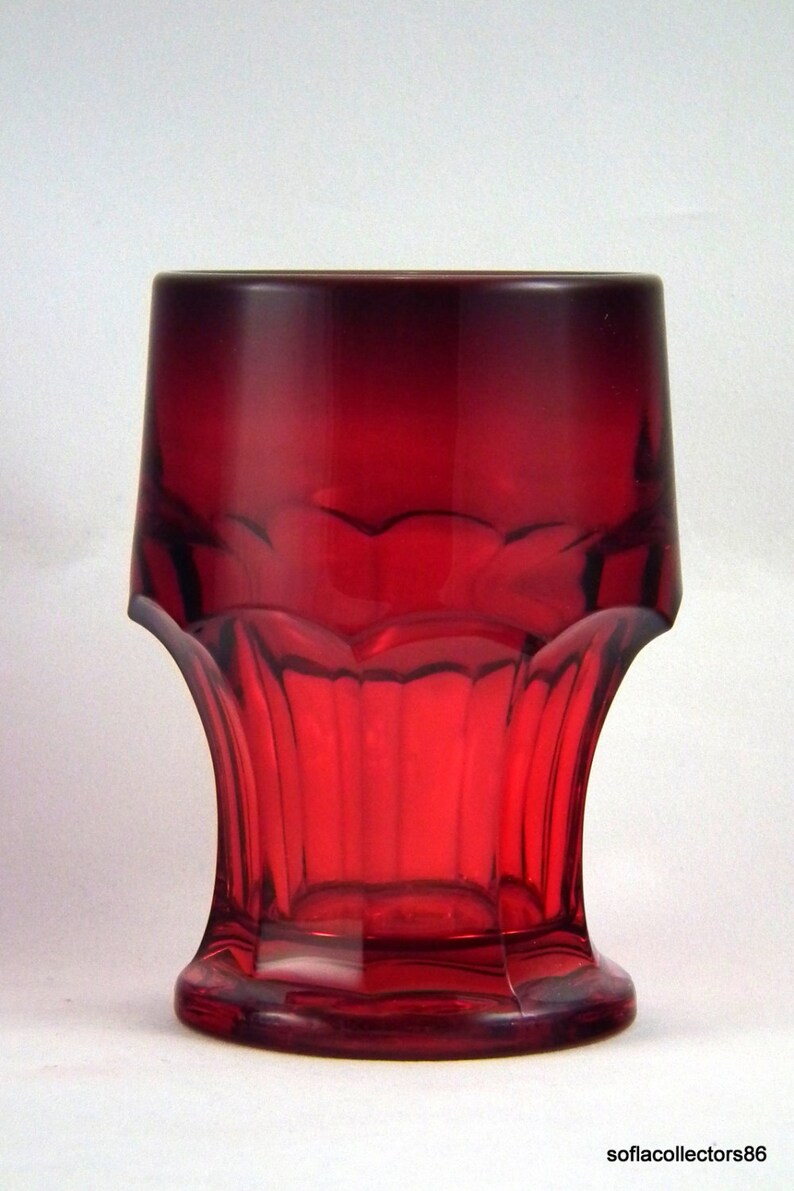 Viking 7904 Arlington Ruby Glass 8oz Flat Tumblers - Vintage 1970s ...