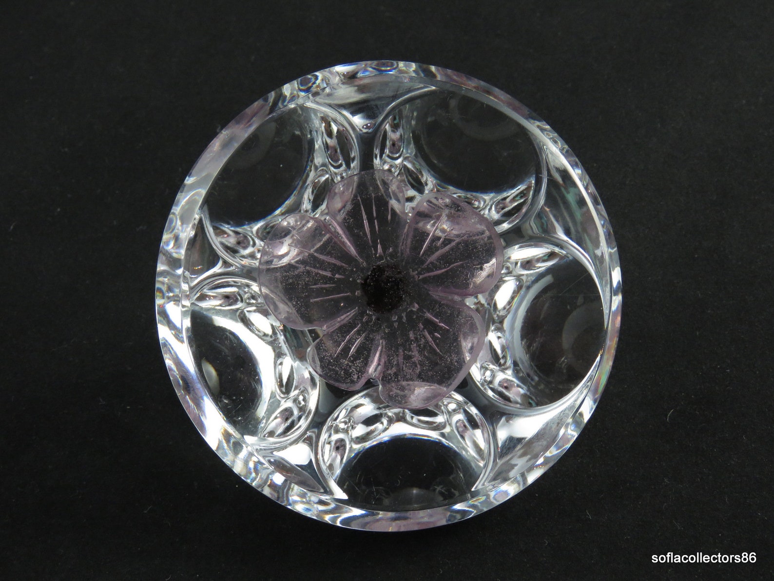 Daum Crystal Paperweight Lavender Paté De Verre Flower & - Etsy