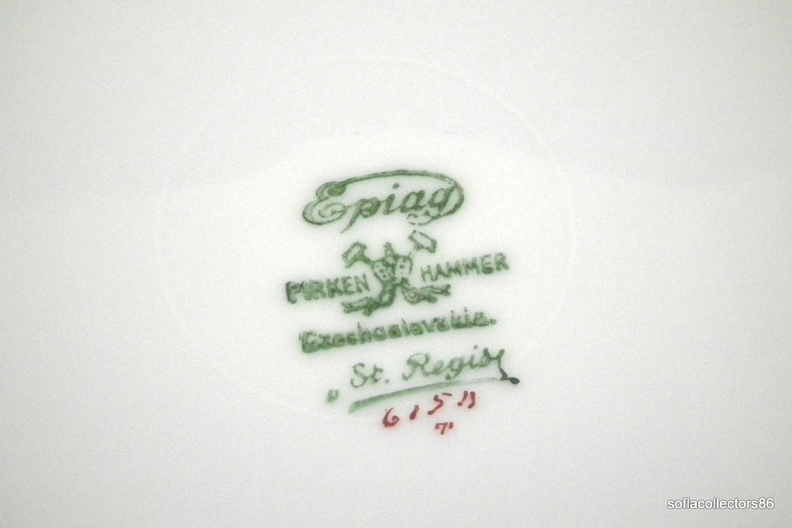 Epiag Fischer & Mieg St Regis Pattern 3 Piece China Dinnerware - Etsy