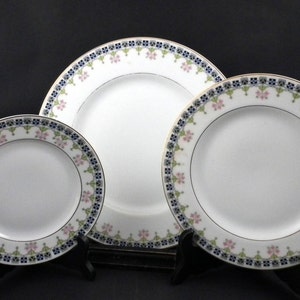 Epiag Fischer & Mieg St Regis Pattern 3 Piece China Dinnerware Set ...
