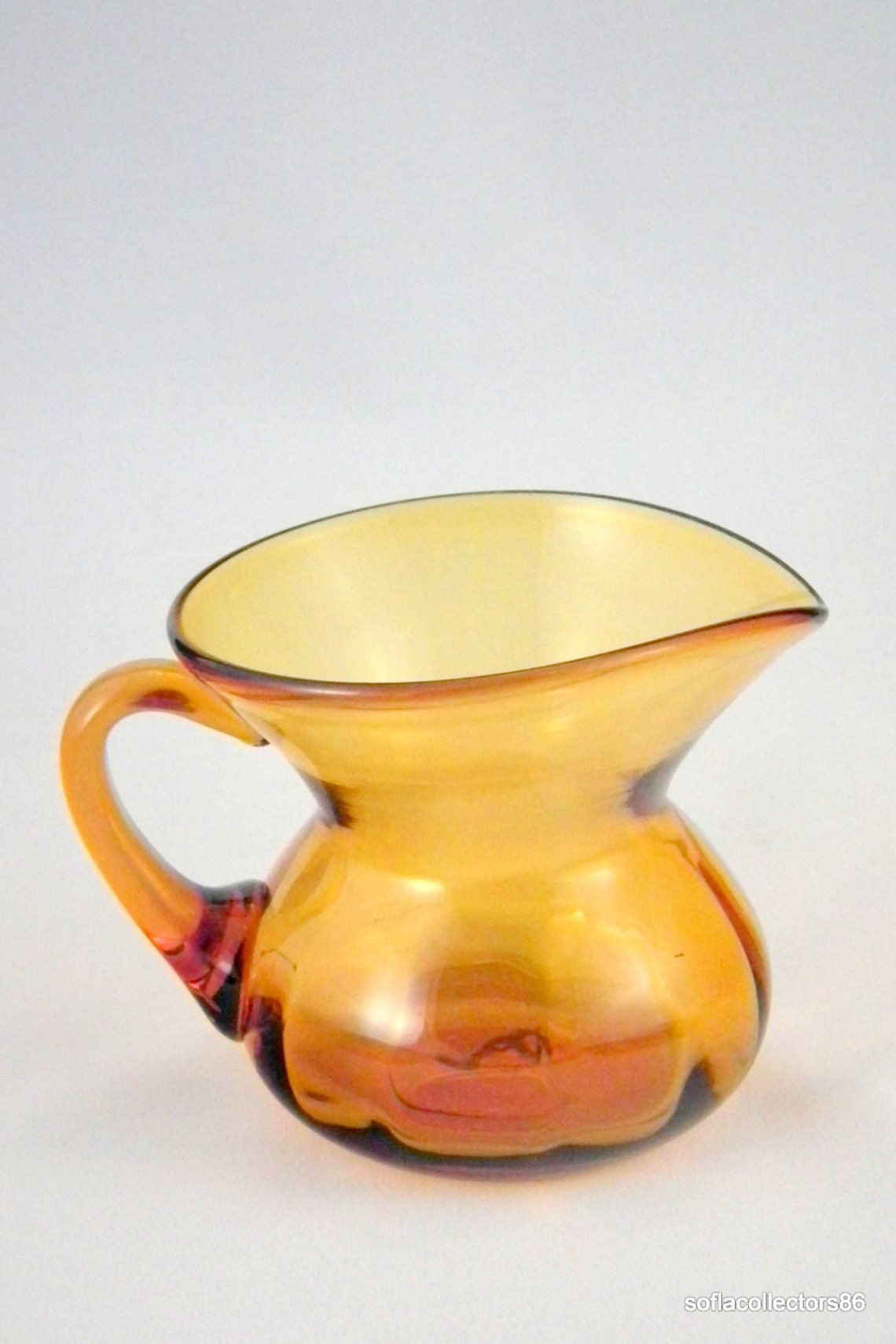 Rainbow Art Glass 209 Pitcher in Amber Vintage 1960s West | Etsy