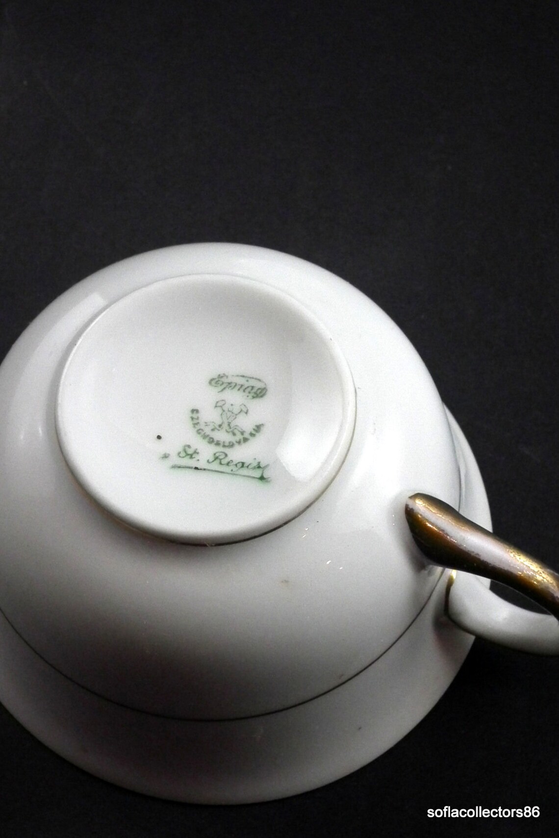 Epiag Fischer & Mieg 6154 St Regis Pattern Flat Cup and Saucer - Etsy