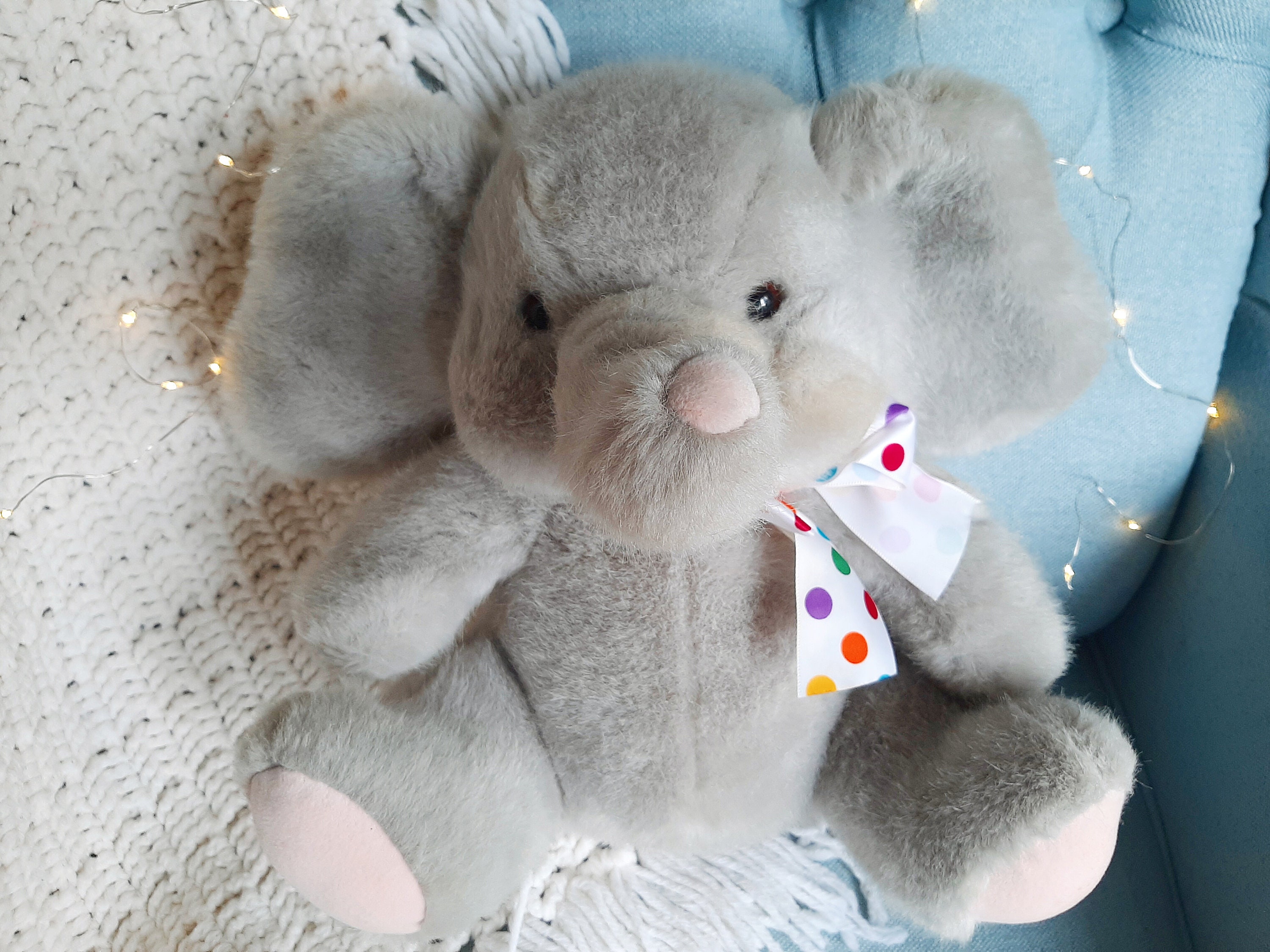 Vintage Dakin Elephant Plush Stuffed Animal 1990 Vintge | Etsy