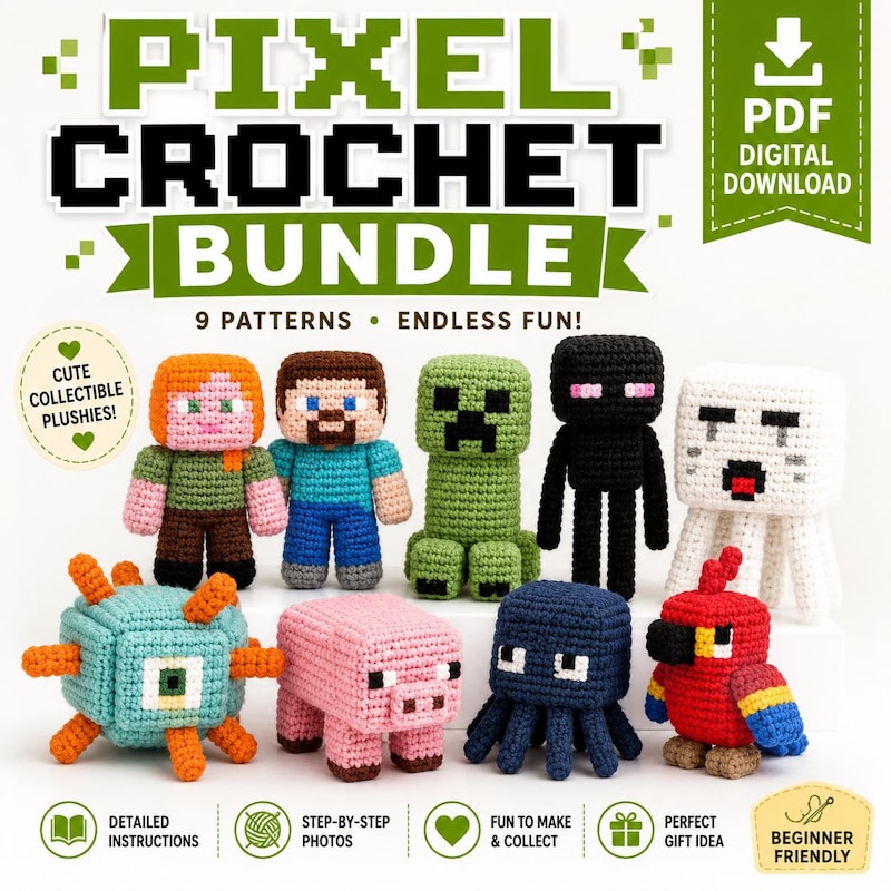 Pixel Crochet - Etsy