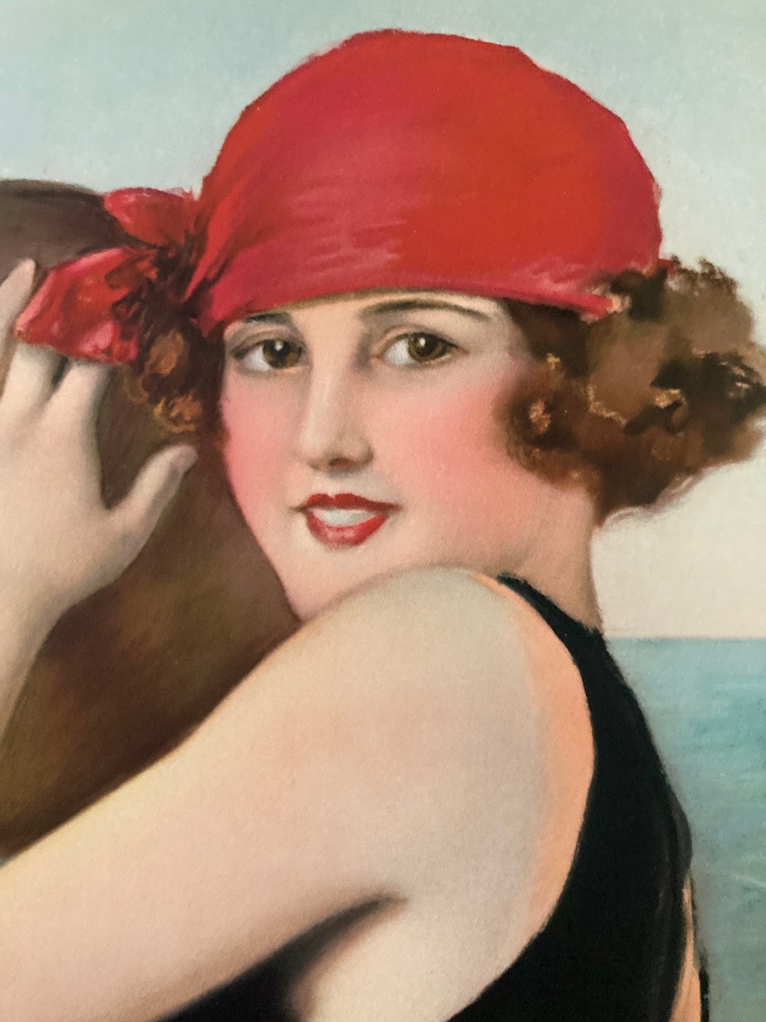 Classic Lithograph Vintage Pinup Poster Iconic All American Feminine