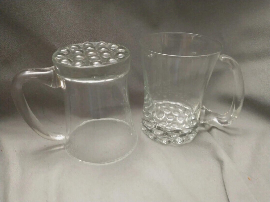 LIBBEY Hob Nob Glass Marble Base 2 Whiskey Mule Clear Candlewick ...