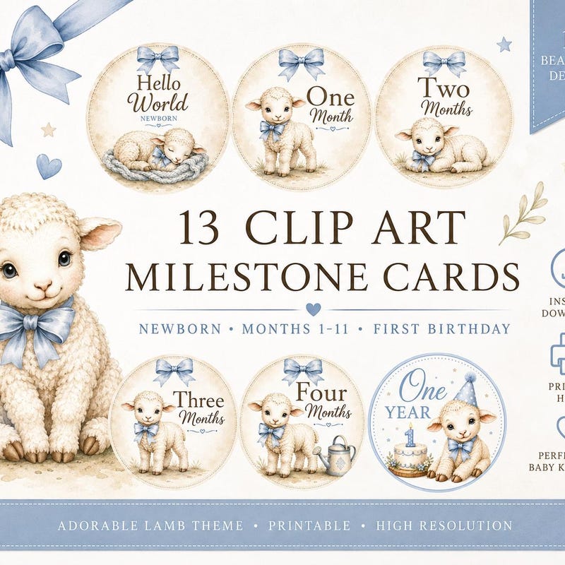 Lamb Milestone - Etsy