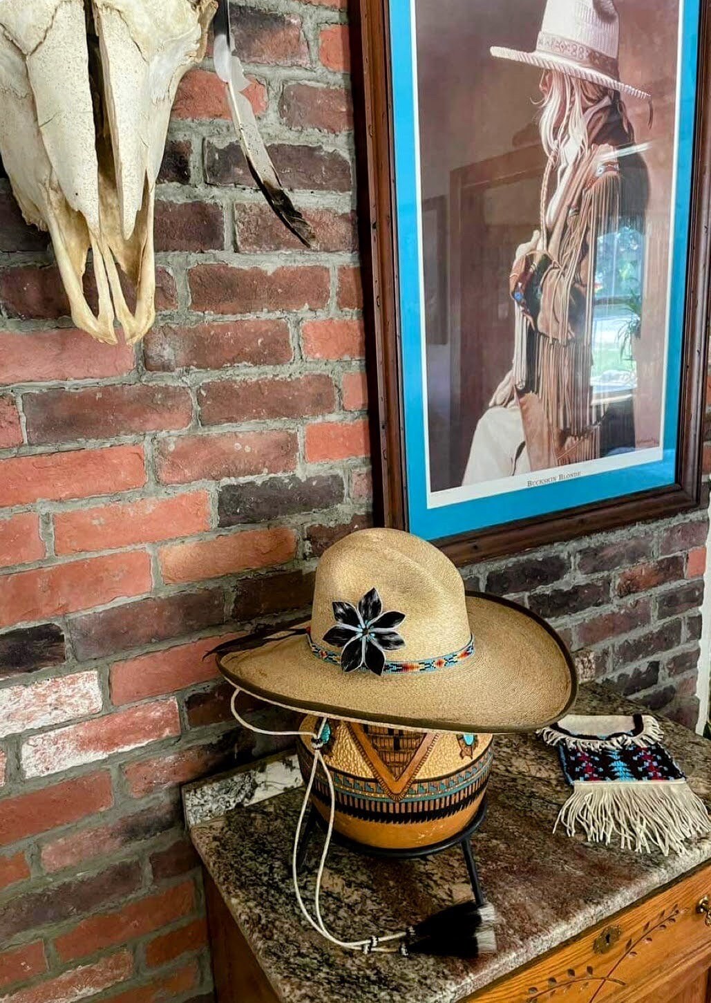 Cowhide Flower Ornament - Etsy