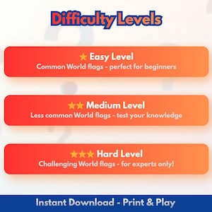 World Flags Quiz Bundle Printable | Set 1 2 3 | Geography Game for Kids ...