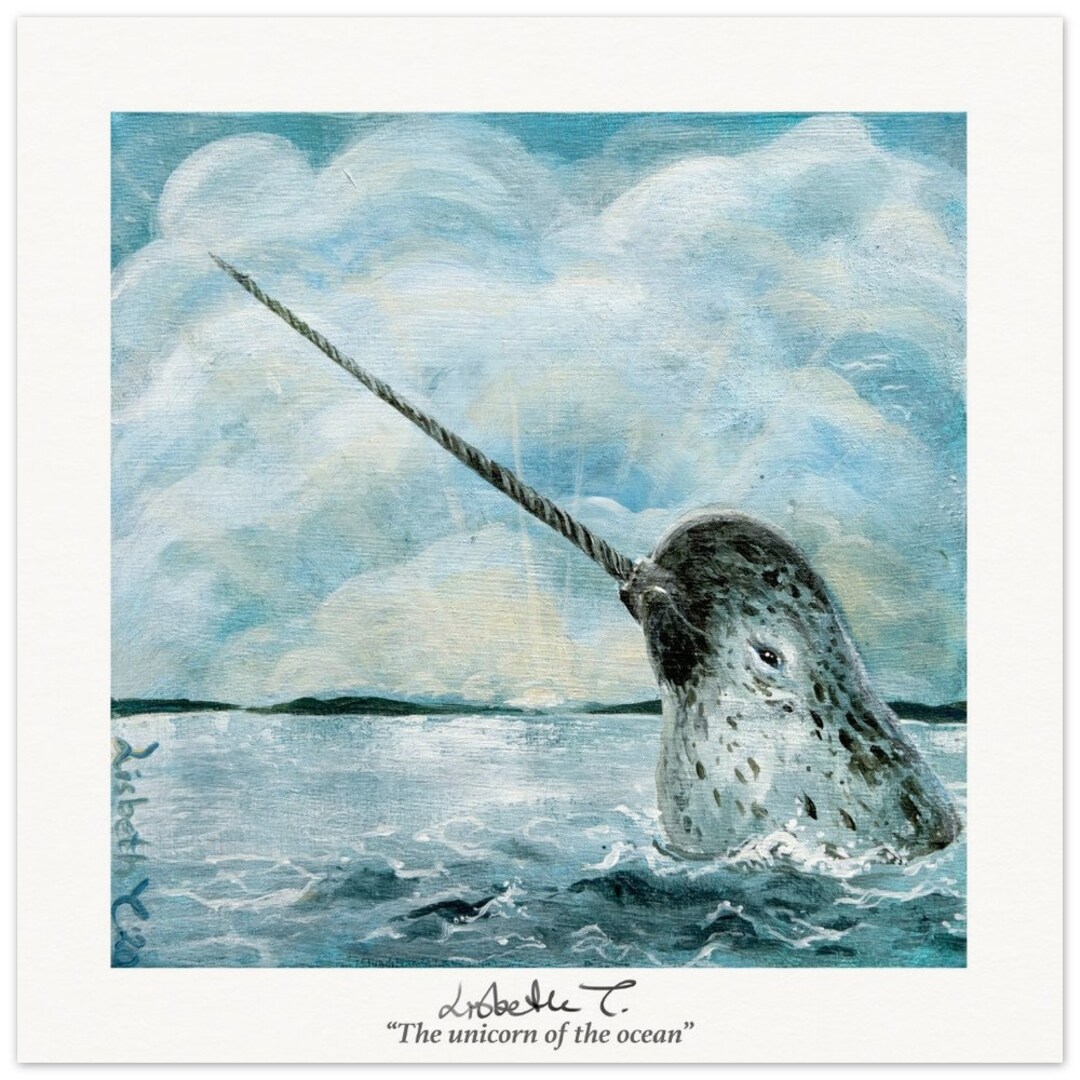 Poster: the Unicorn of the Ocean. Museum-quality Matte Paper, Narwhal ...