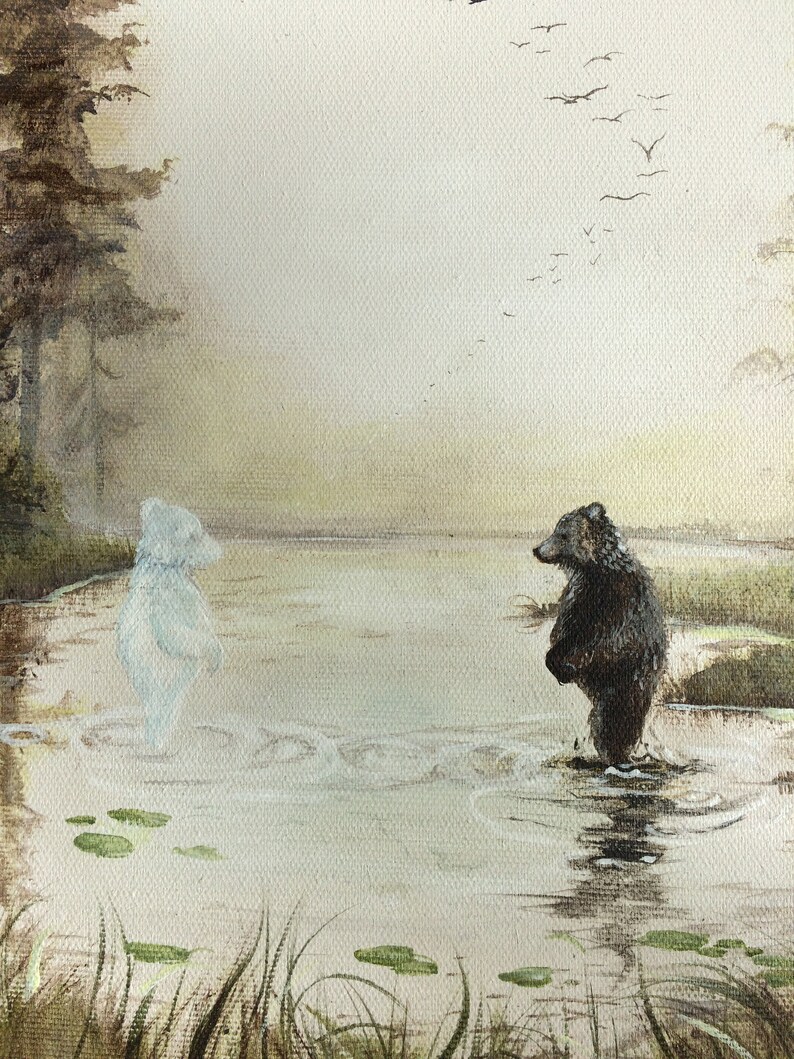 Art Print: magical Morning. Bear, Bear Spirit, Animal, Brown Bear ...