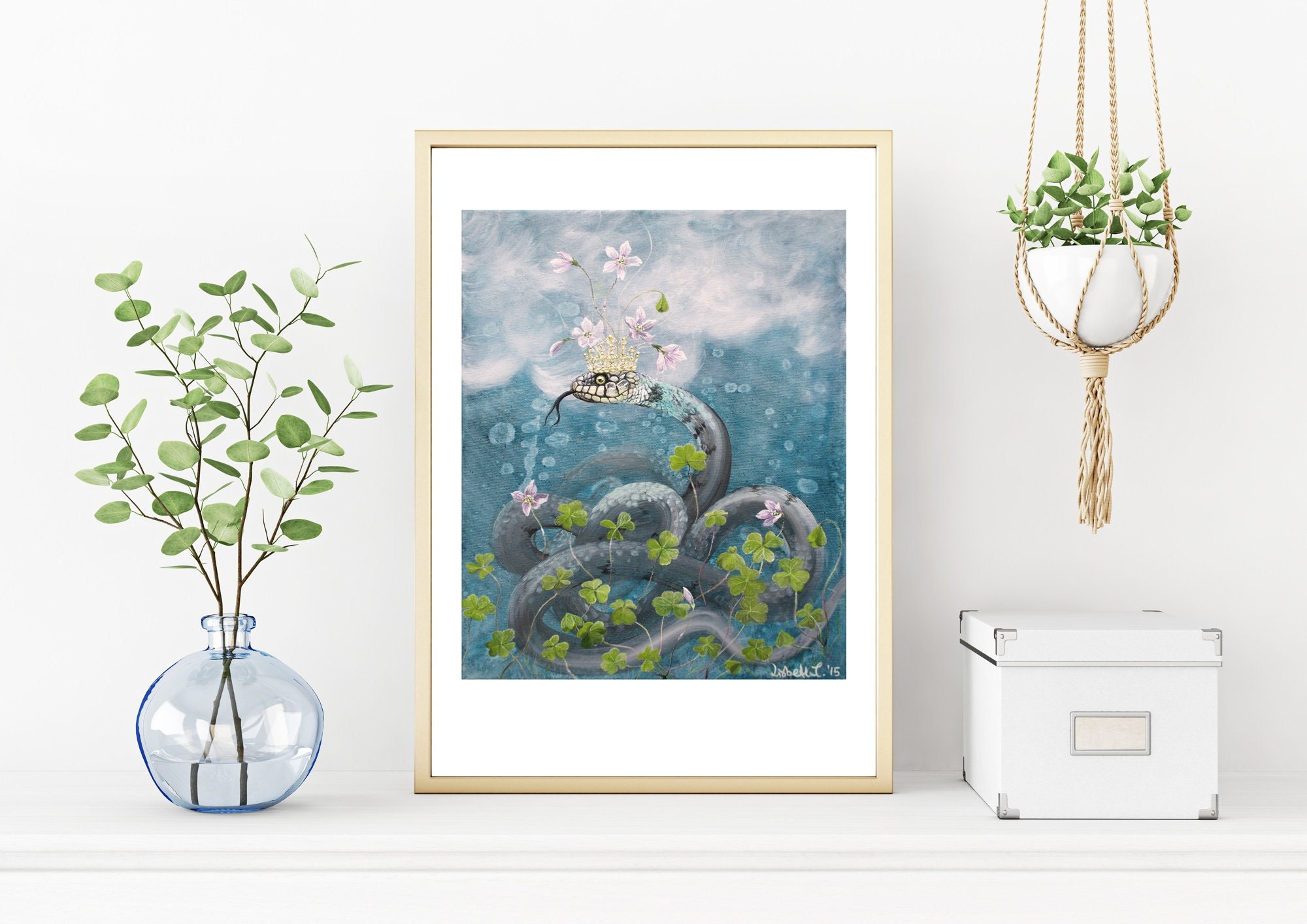 Art Print: "natrix Oxalis". Grass Snake, Snake, Adder, Amphibian ...