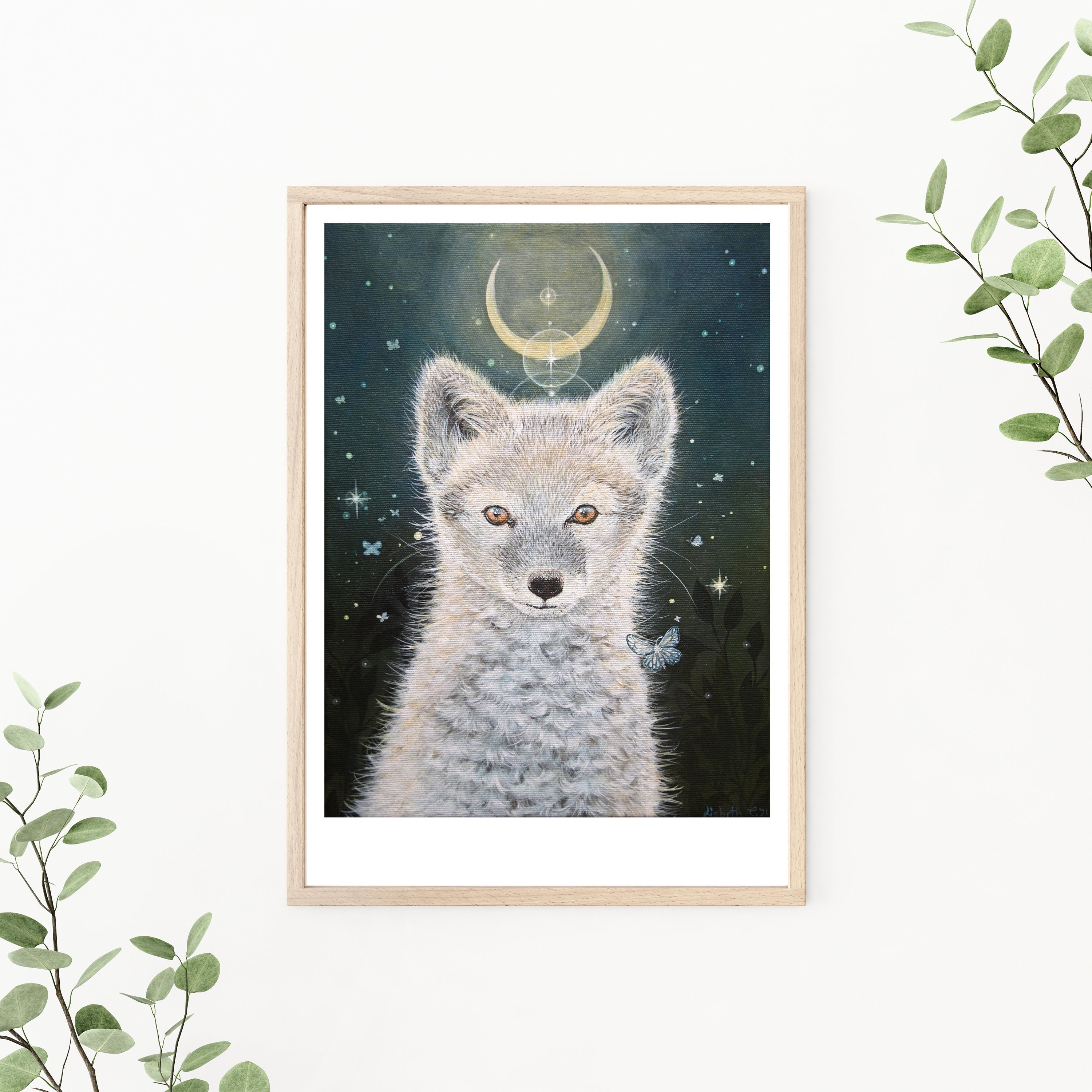 Giclée Art Print: the Revealer. Arctic Fox, Vulpes Lagopus, Shamanistic ...