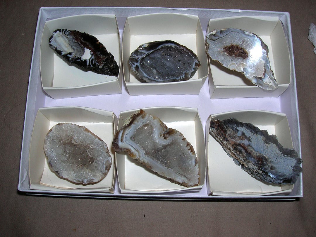 6 Large OCO Geodes Polished Agate Geode Halves M8960 - Etsy