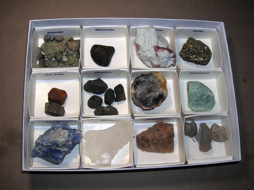 12pc Mineral Specimen Collection + Bonus M0110 - Etsy