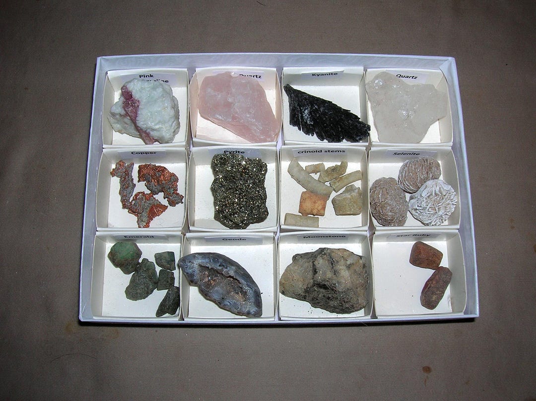 12pc Mineral Specimen Collection + Bonus M0112 - Etsy