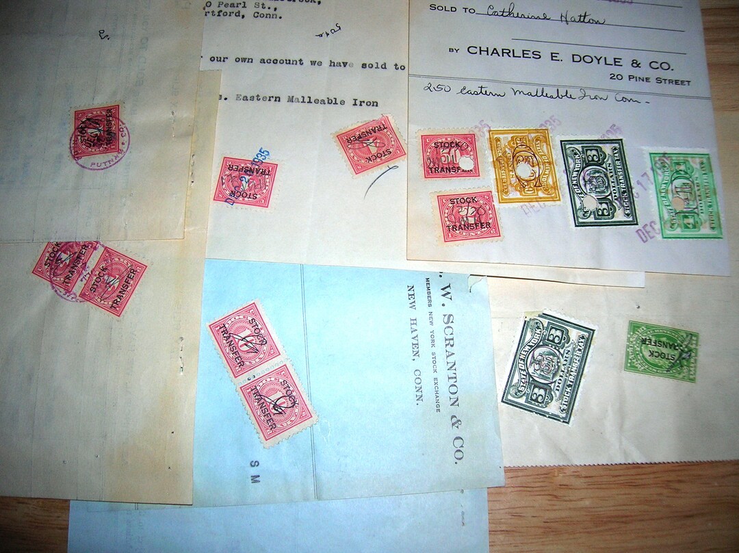 US Stock Transfer Stamps OE900 - Etsy