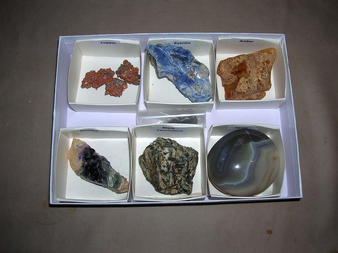 6pc Mineral Specimen Collection + Bonus M0121 - Etsy