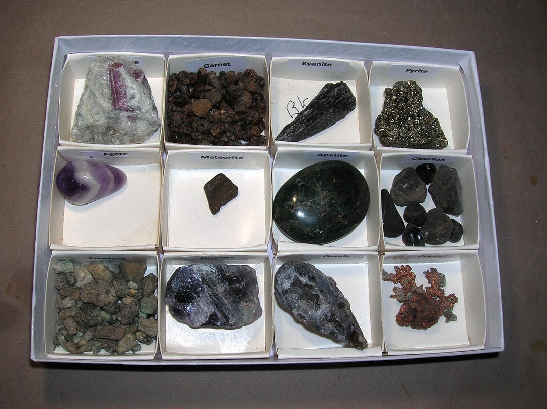 12pc Mineral Specimen Collection + Bonus M0106 - Etsy