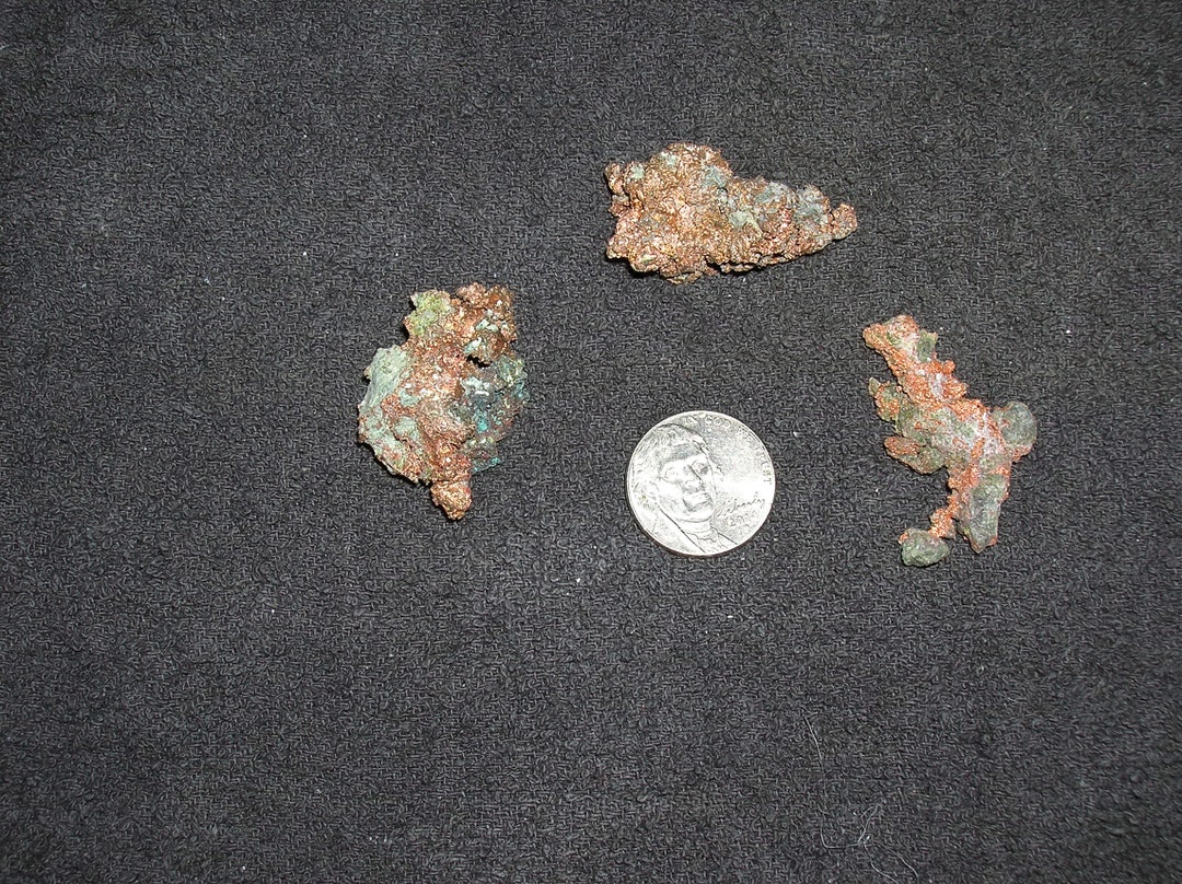 3 Native Copper Natural Raw Copper Crystal Specimen From Michigan M2278 ...