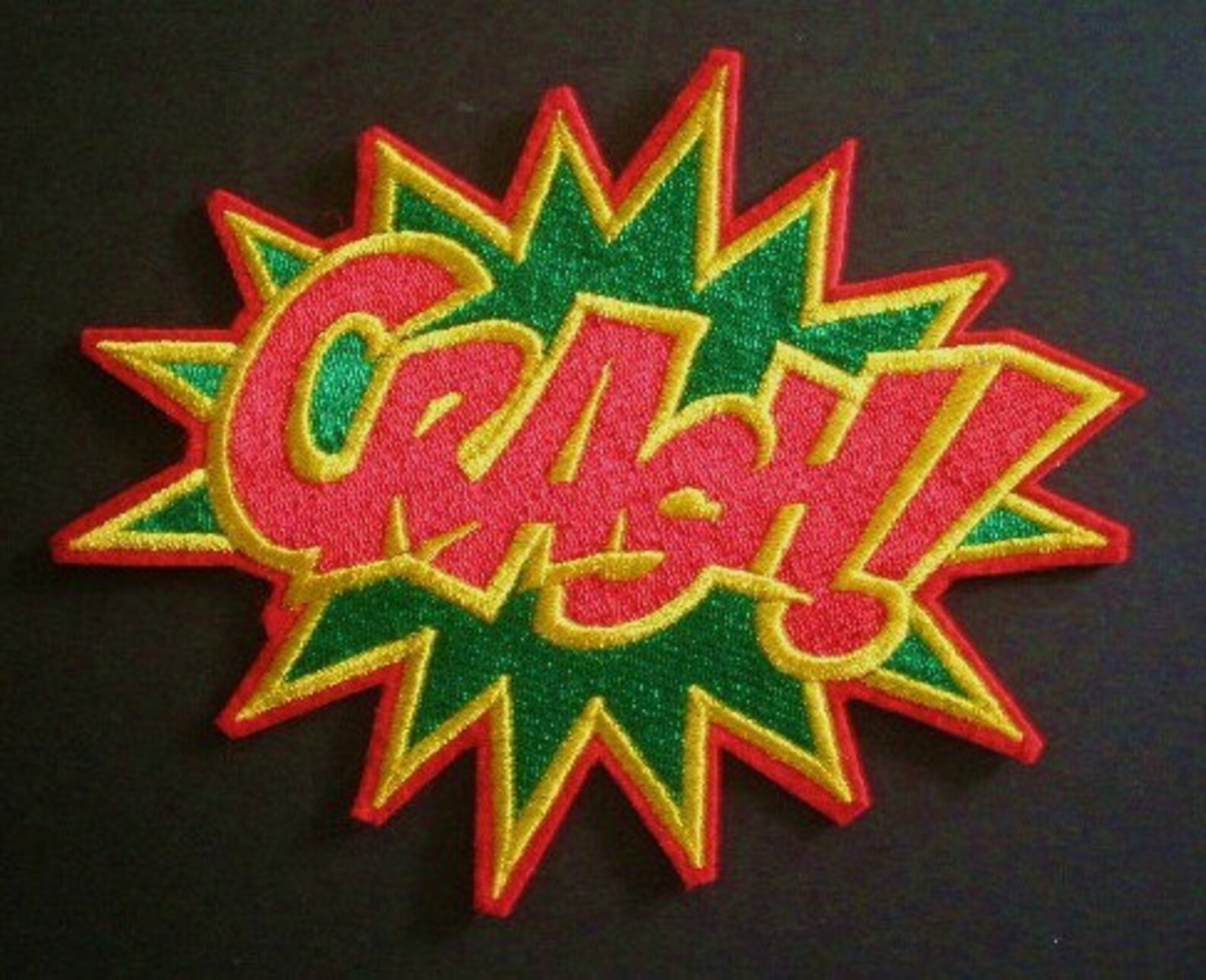 Large Embroidered CRASH Applique Patch Iron-on Patch Super - Etsy