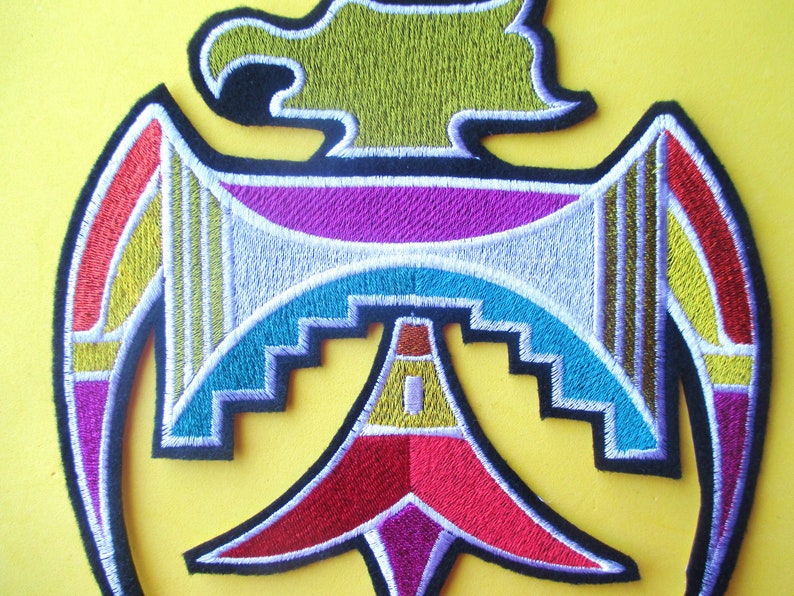 Large Embroidered Native American Eagle Applique Patch, Southwestern ...