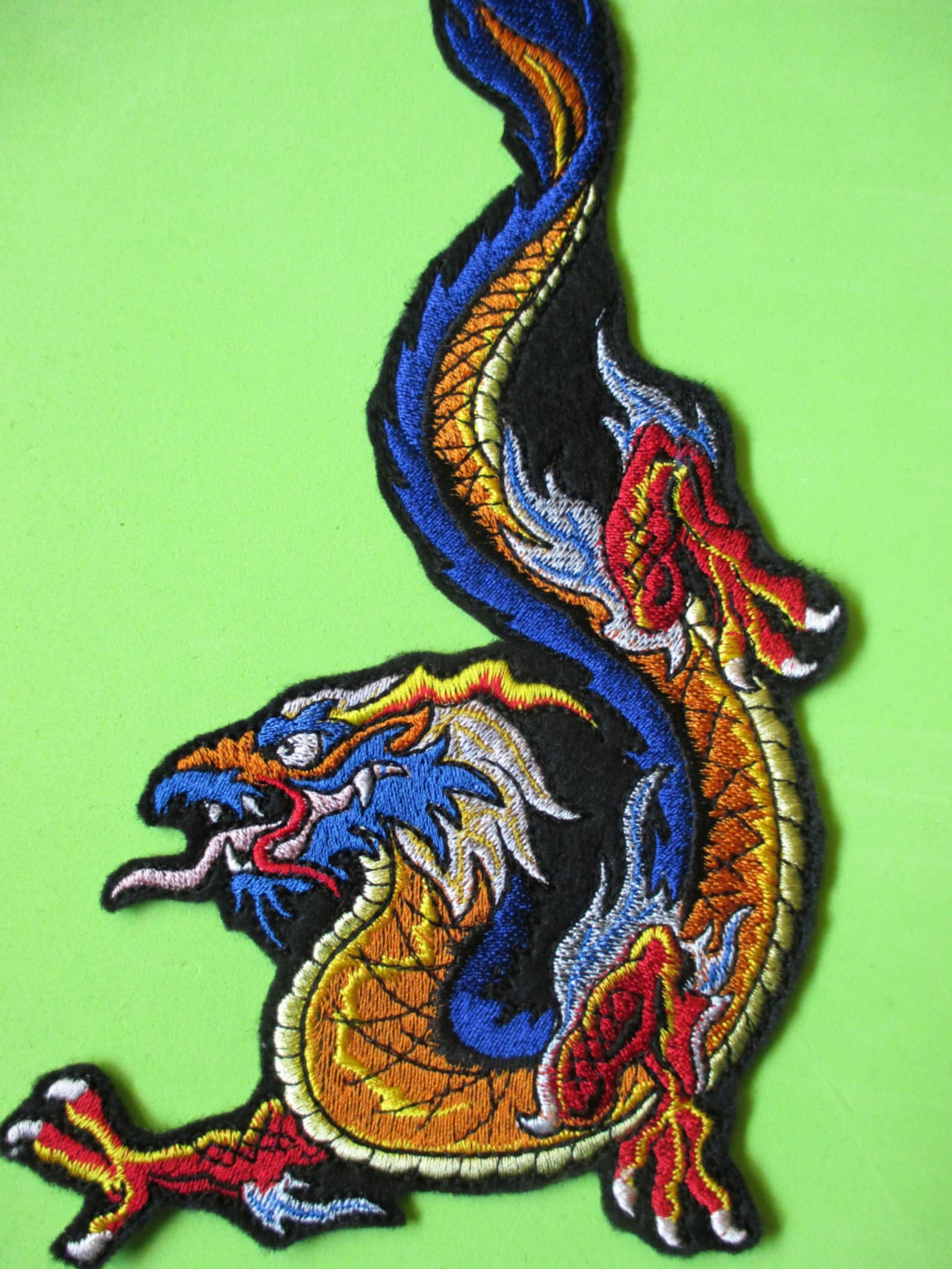 Extra Large Embroidered Chinese Dragon Applique Patch Jacket - Etsy