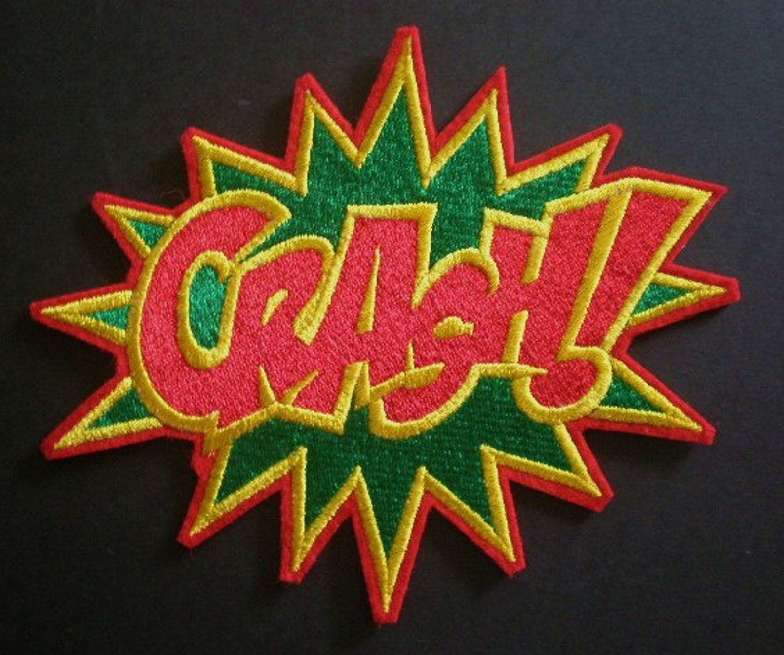 Large Embroidered CRASH Applique Patch Iron-on Patch Super - Etsy