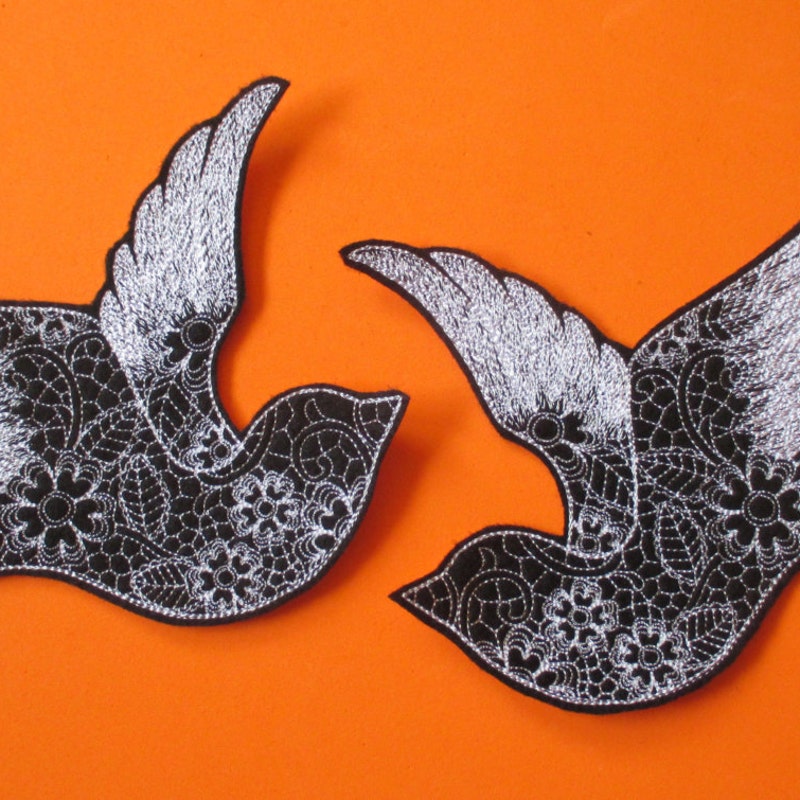 Swallow Iron on Patch - Etsy