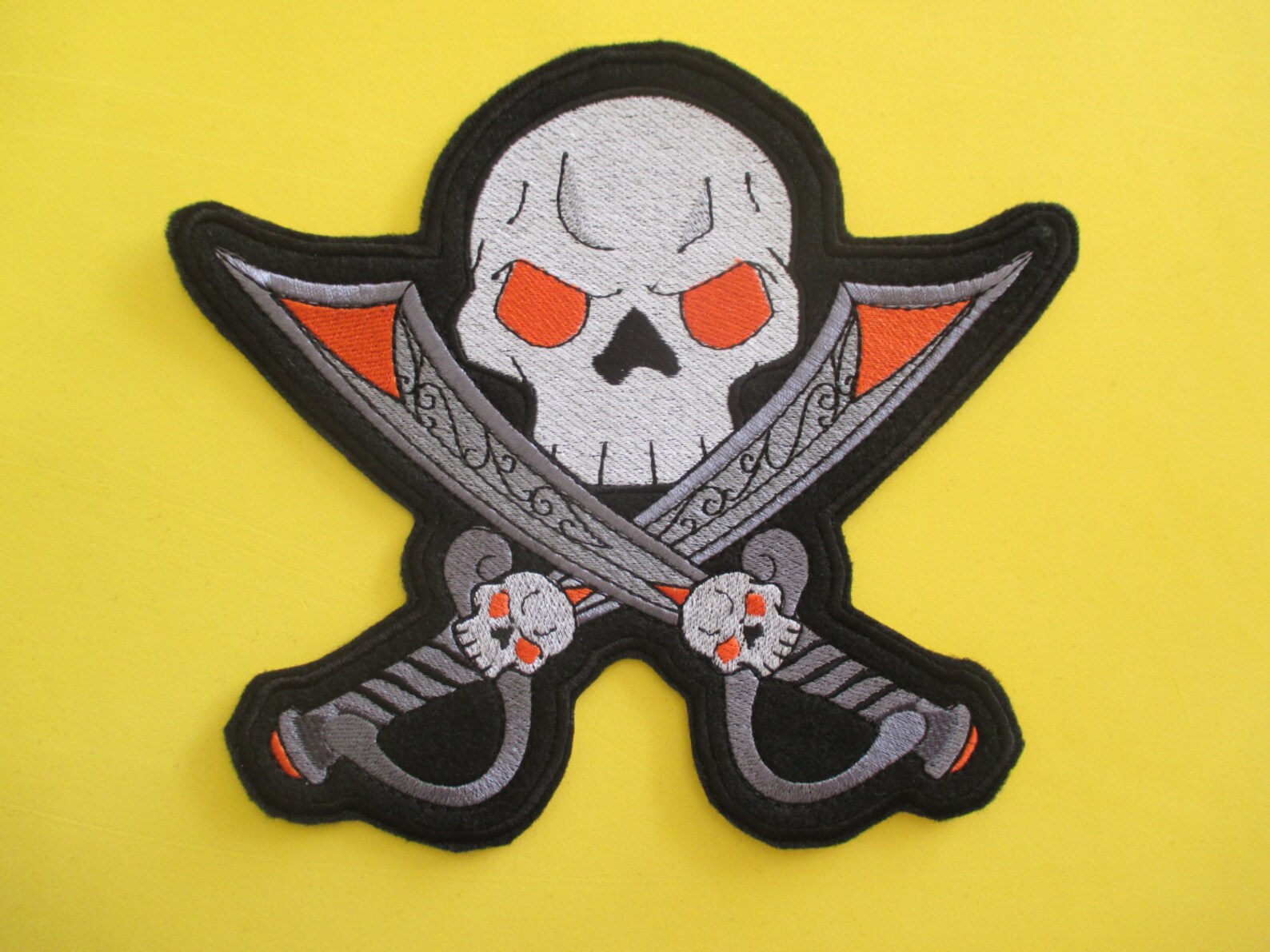 Extra Large Pirate Skull Applique Patch Skull Swords Cross - Etsy
