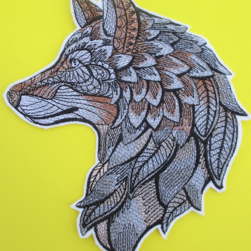 Wolf Applique - Etsy