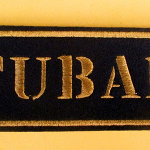 Embroidered Word Iron on Patch, FUBAR Patch, Military Patch, Black and ...