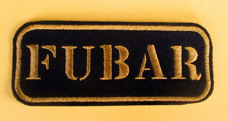 Embroidered Word Iron On Patch FUBAR Patch Military Patch | Etsy