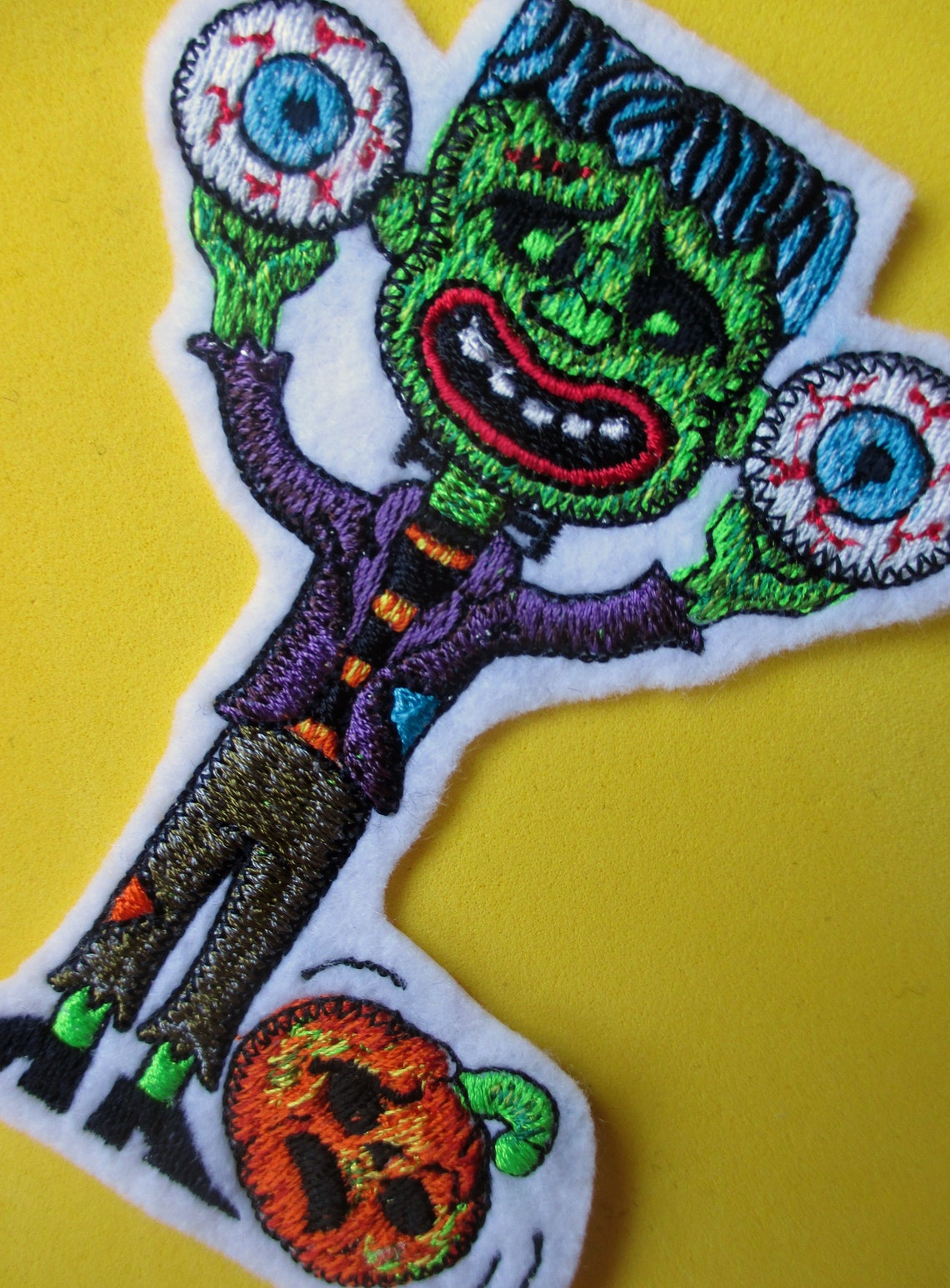 Embroidered Frankenstein Applique Patch Iron on or Sew On - Etsy