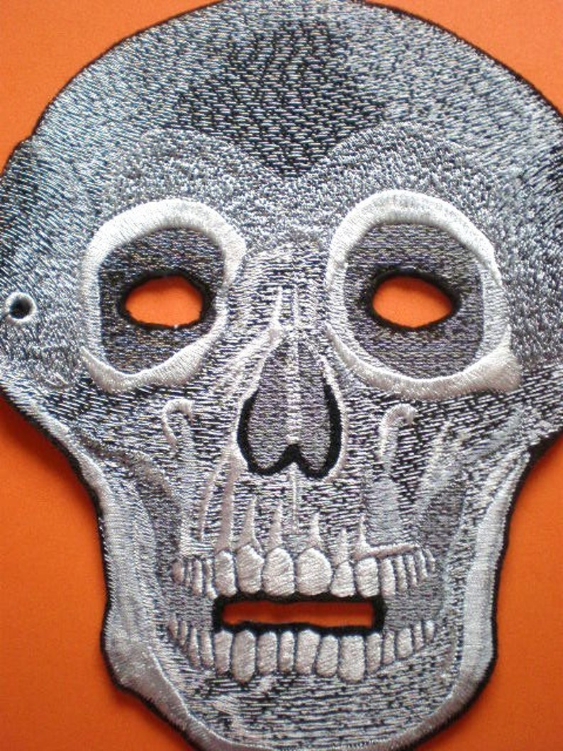 Embroidered Skull Halloween Mask Scary Skull Mask Gothic | Etsy