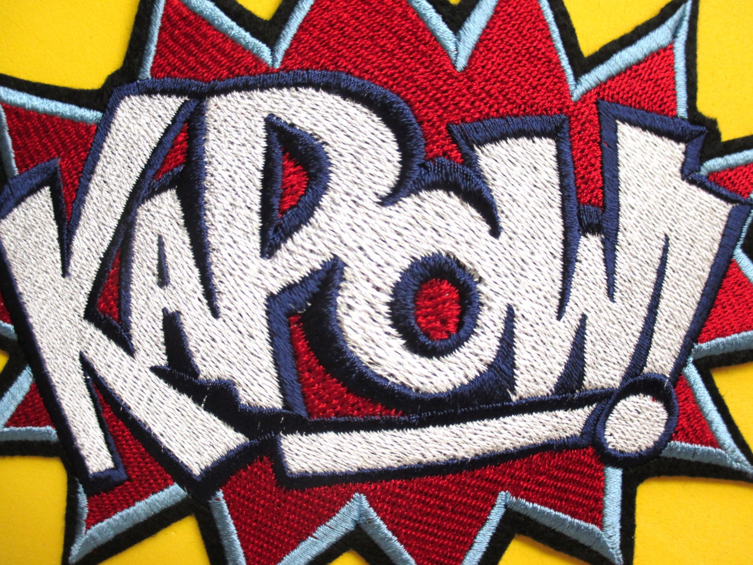 Large Embroidered KAPOW Iron on Patch, Applique, Crafts and Decor ...