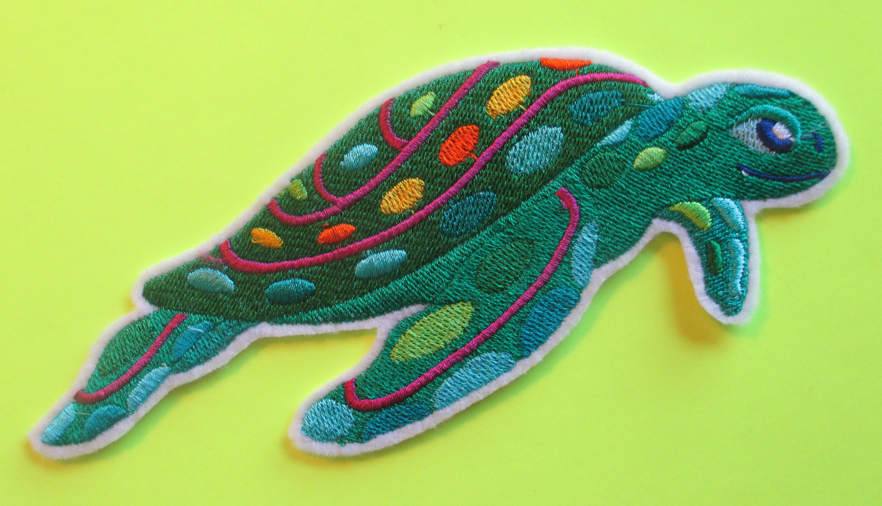Large Embroidered Sea Turtle Applique Patch Summer Home - Etsy