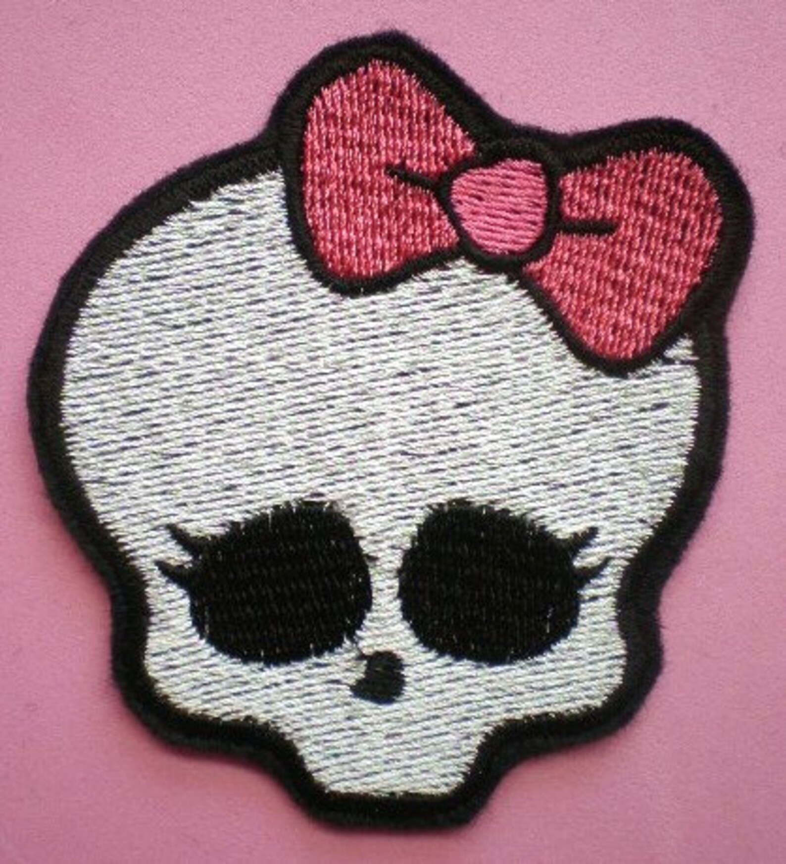 Small Size Embroidered Monster High Skull Applique Patch, Iron on Patch ...