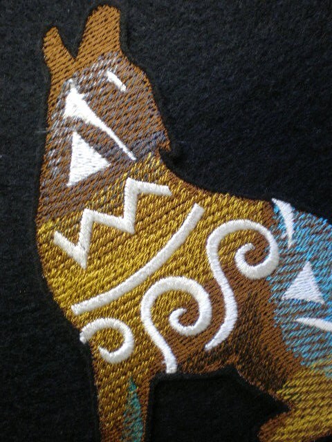Embroidered Southwestern Coyote Iron on Applique Patch - Etsy