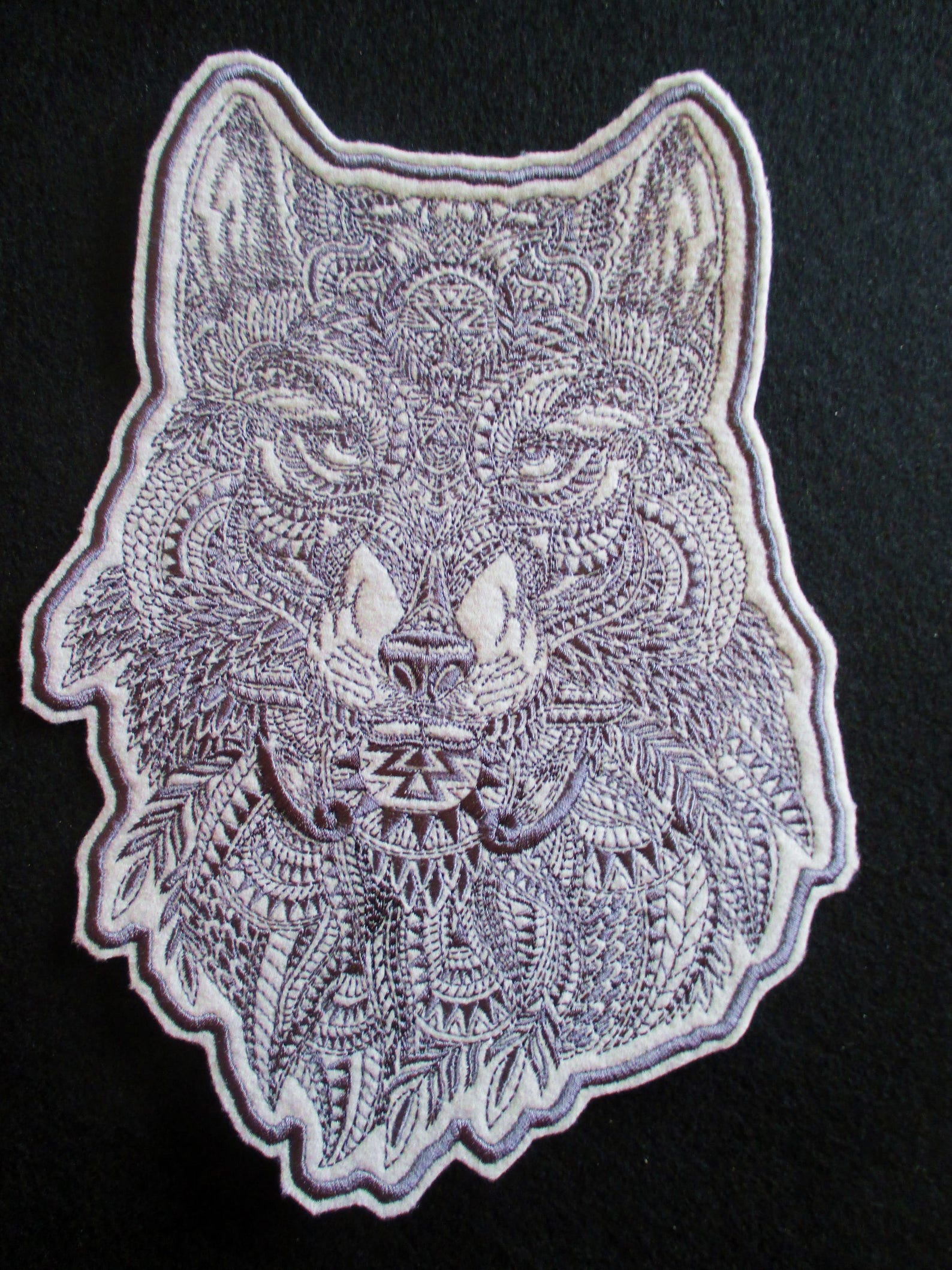 Parche de aplicación de lobo bordado extra grande plancha o - Etsy España