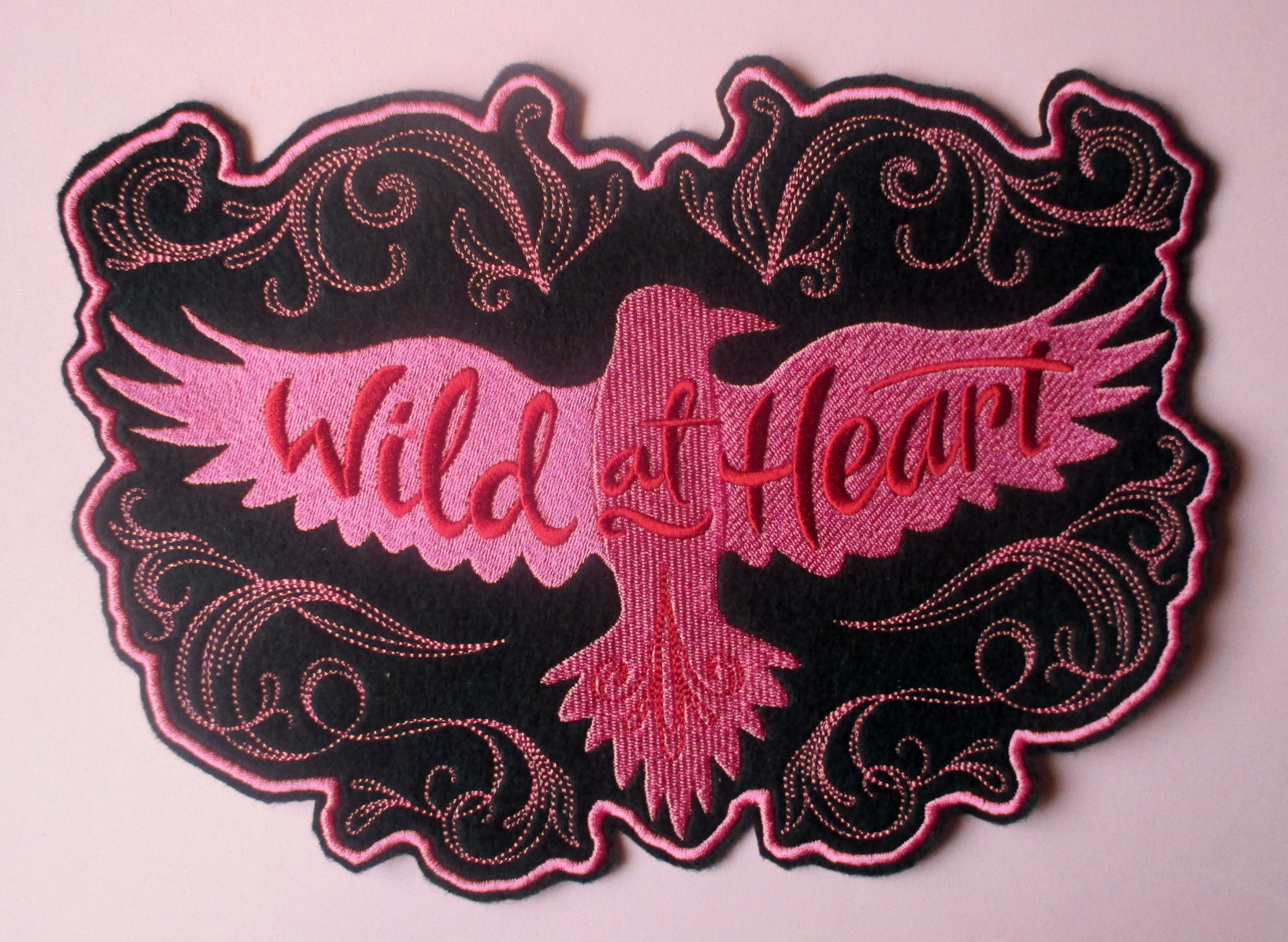 XL Embroidered Rodeo Saddle up WILD at HEART Applique Patch - Etsy